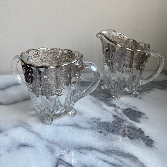 Vintage | Dining | Vintage Sterling Silver Overlay Grapevine Sugar ...